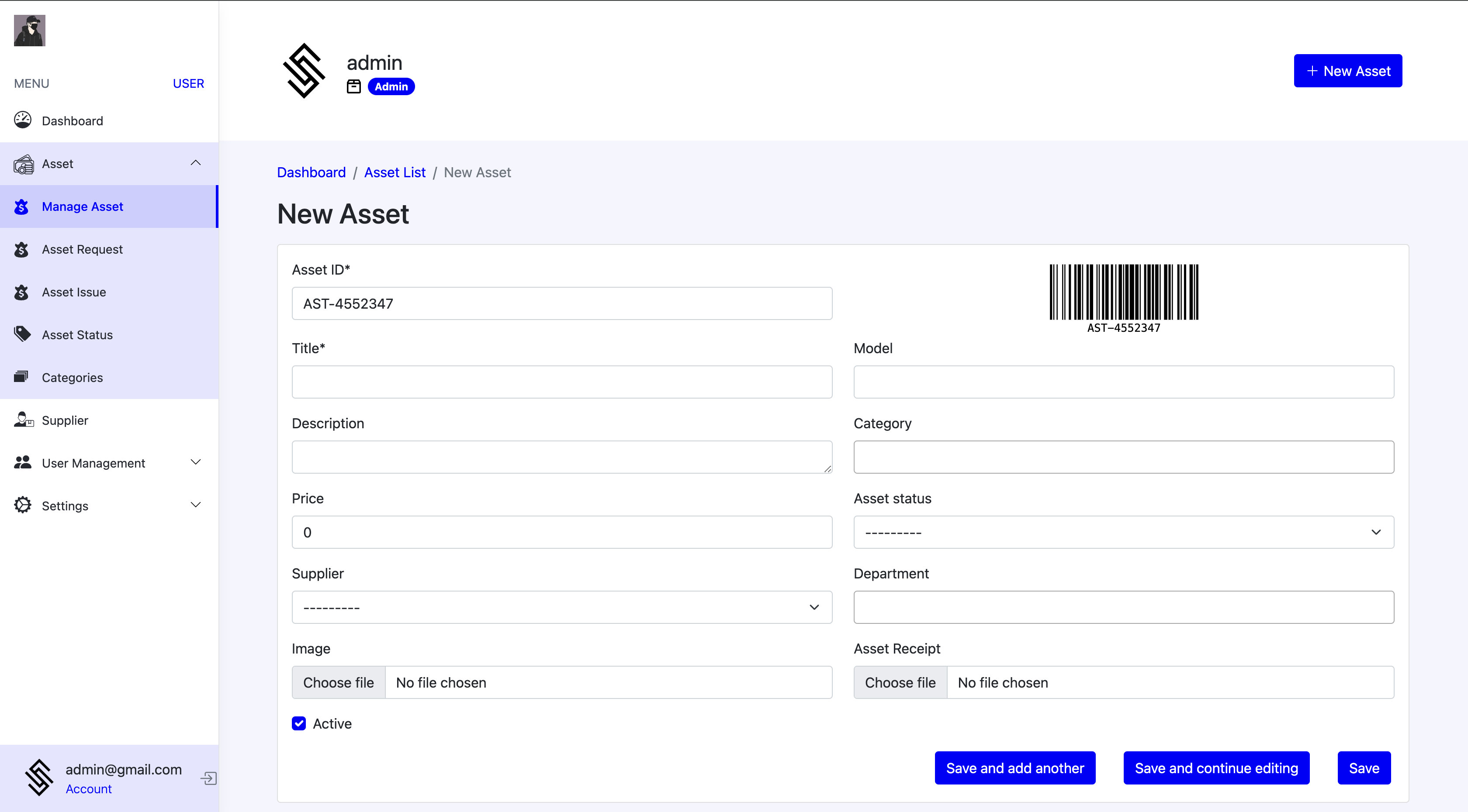 syscrews | Asset Management System with Barcode | Django | Python syscrews | Asset Management System with Barcode | Django | Python